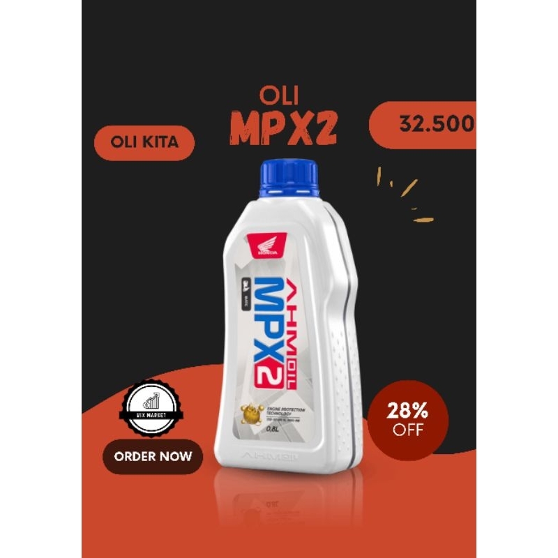 Jual OIL AHM MPX 2 800 ML OLI MATIC MPX2 MOTOR HONDA MPX2 | Shopee ...