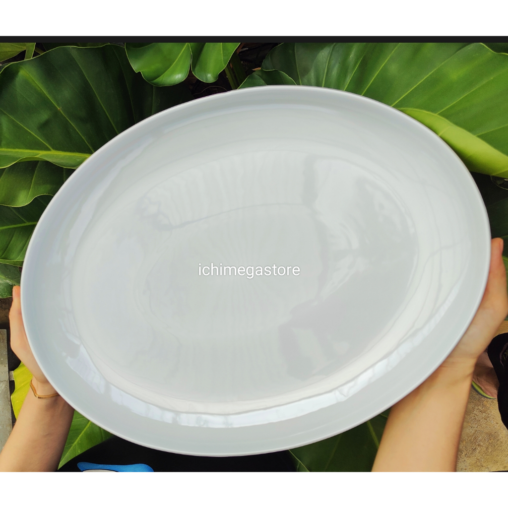 Jual Piring Saji Oval Keramik XXL Fine Porcelain Tebal Sangat Besar ...