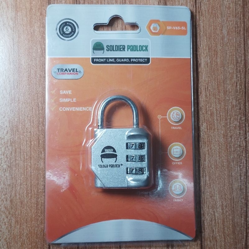 Jual Soldier padlock V63-SL Silver | Shopee Indonesia
