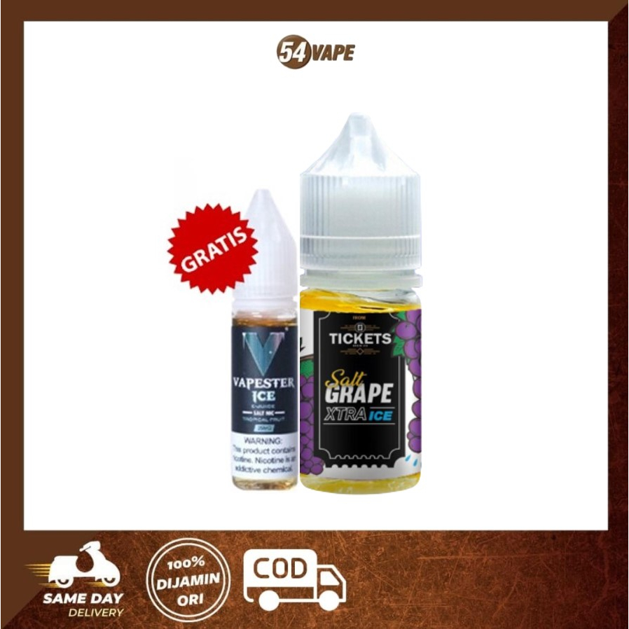 Jual Tickets Grape Xtra Ice Series Salt 30ml | Shopee Indonesia