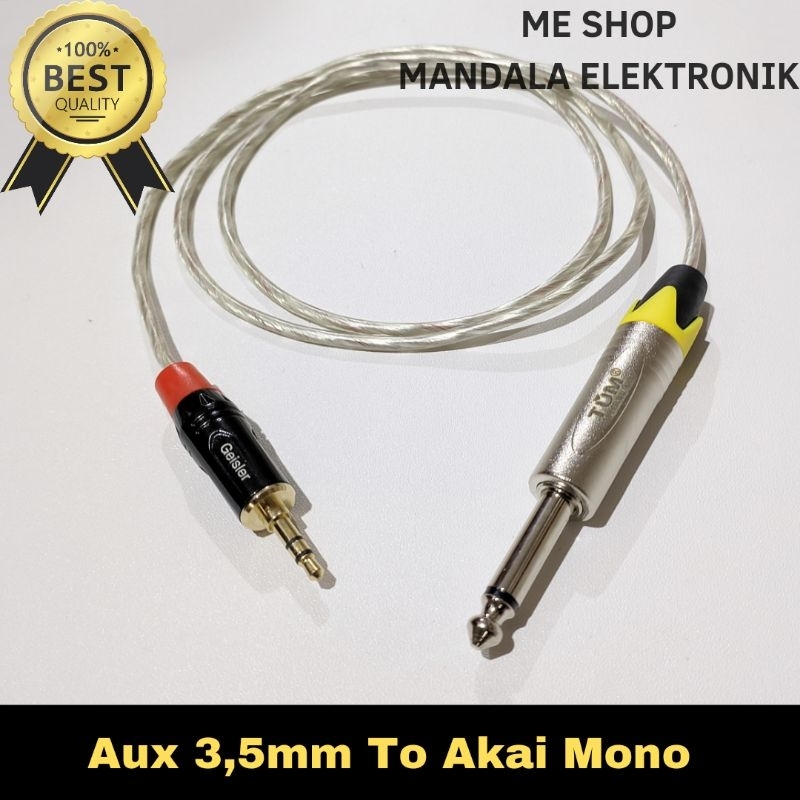 Jual kabel keyboard gitar jack mini aux 3,5mm to jack akai mono 6,5mm | Shopee Indonesia