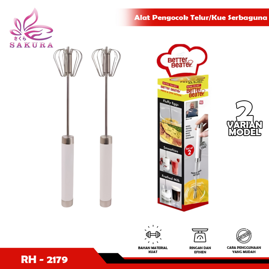 Jual Better Beater Stainless Steel Alat Pengocok Telur Adonan Kue Susu ...