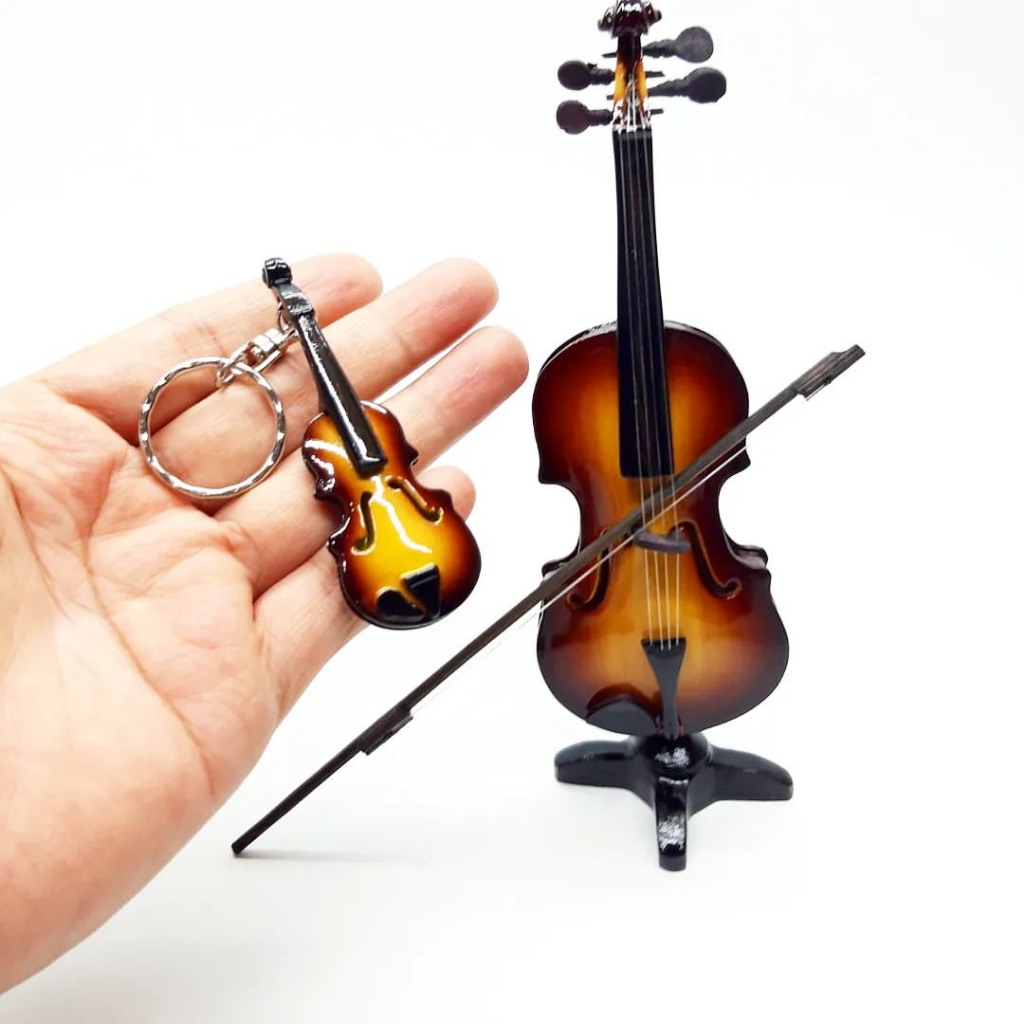 Jual Miniatur Biola Violin Ukuran Medium Kualitas EXPORT dan Gantungan ...