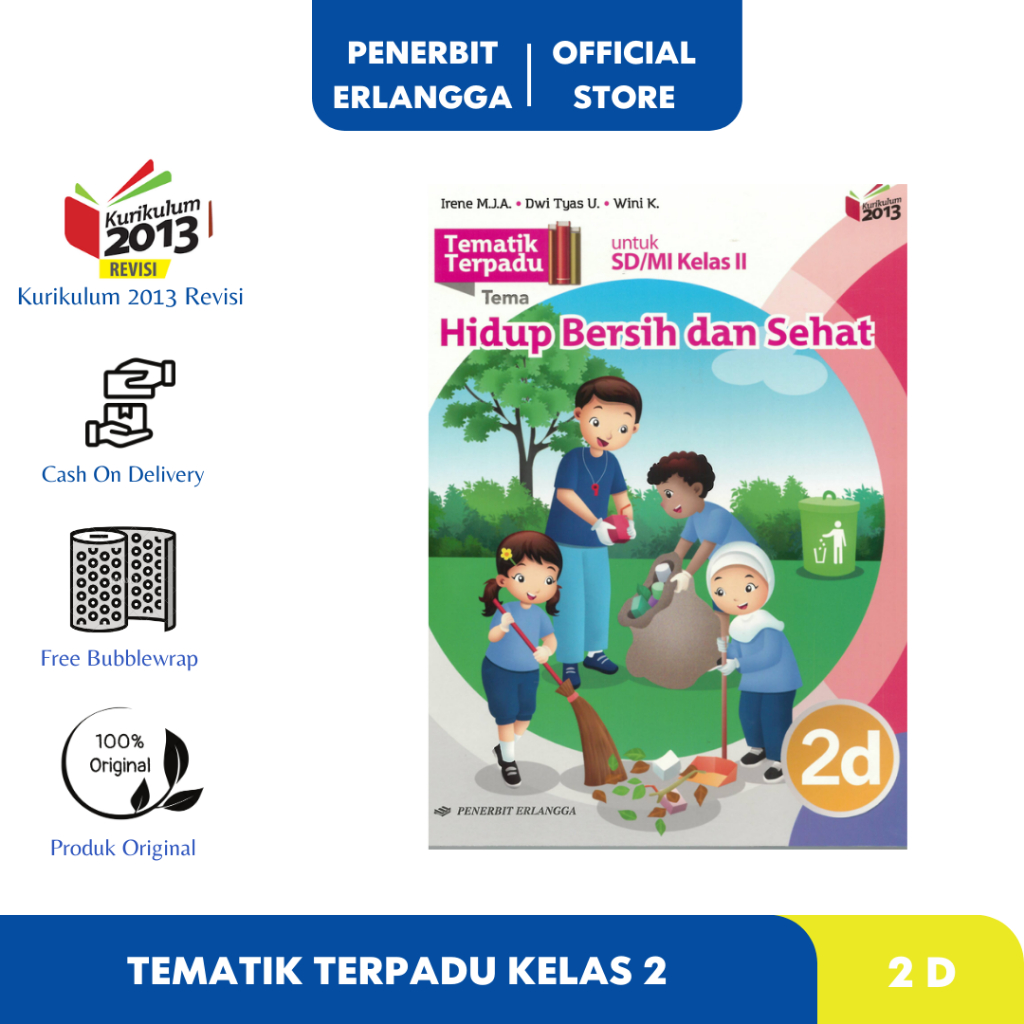 Jual Tematik Terpadu 2d Sd Mi Kurikulum 2013 Revisi Erlangga Shopee
