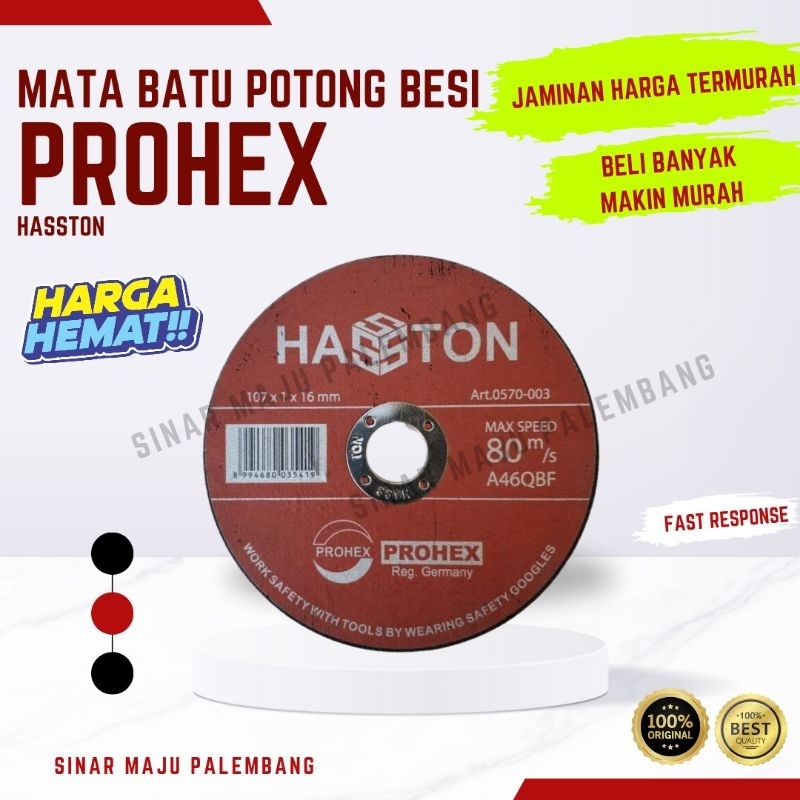 Jual mata potong besi prohex haston hasston 4" inch batu gerinda ...