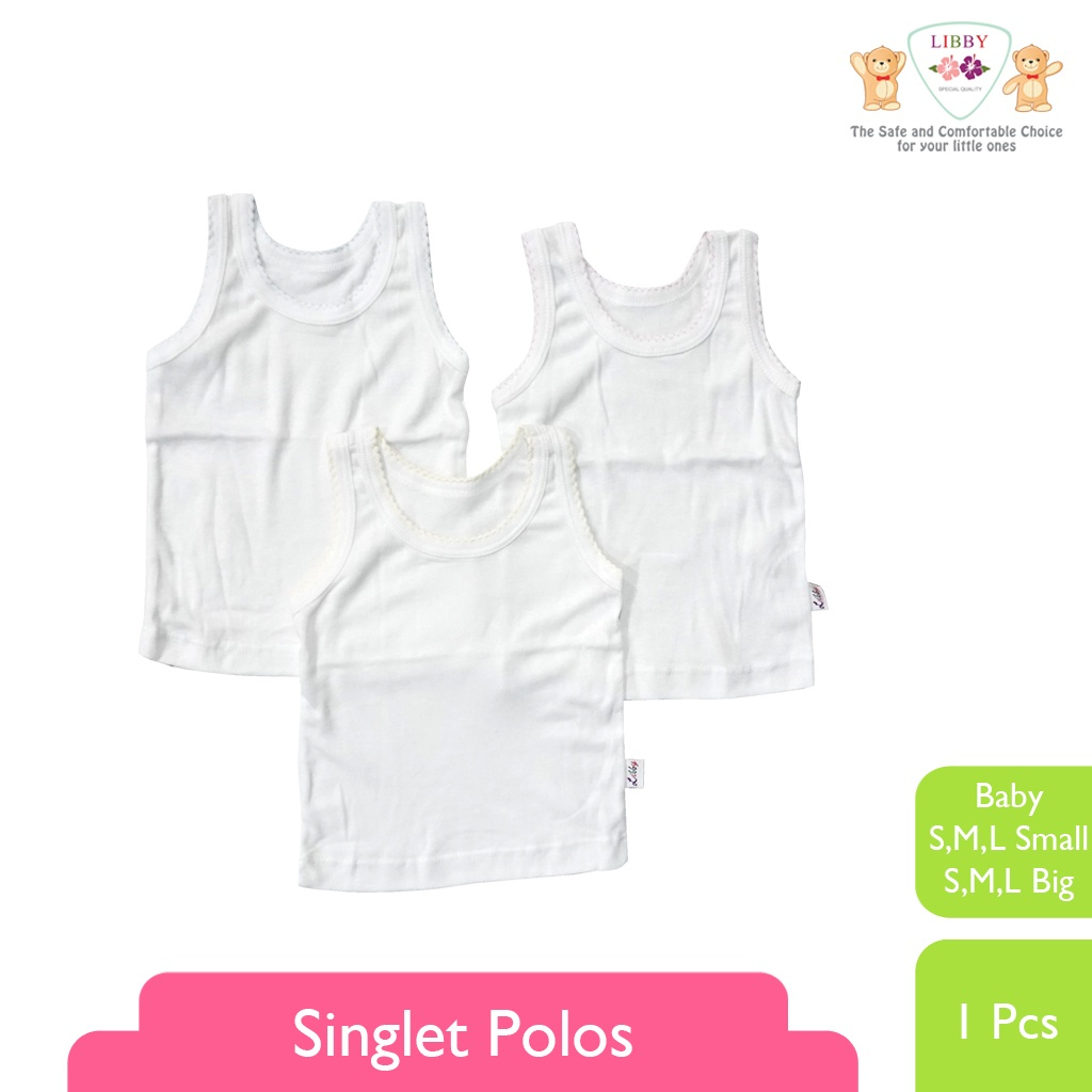 Jual LIBBY Singlet Polos Putih (1 pcs) SML | Shopee Indonesia
