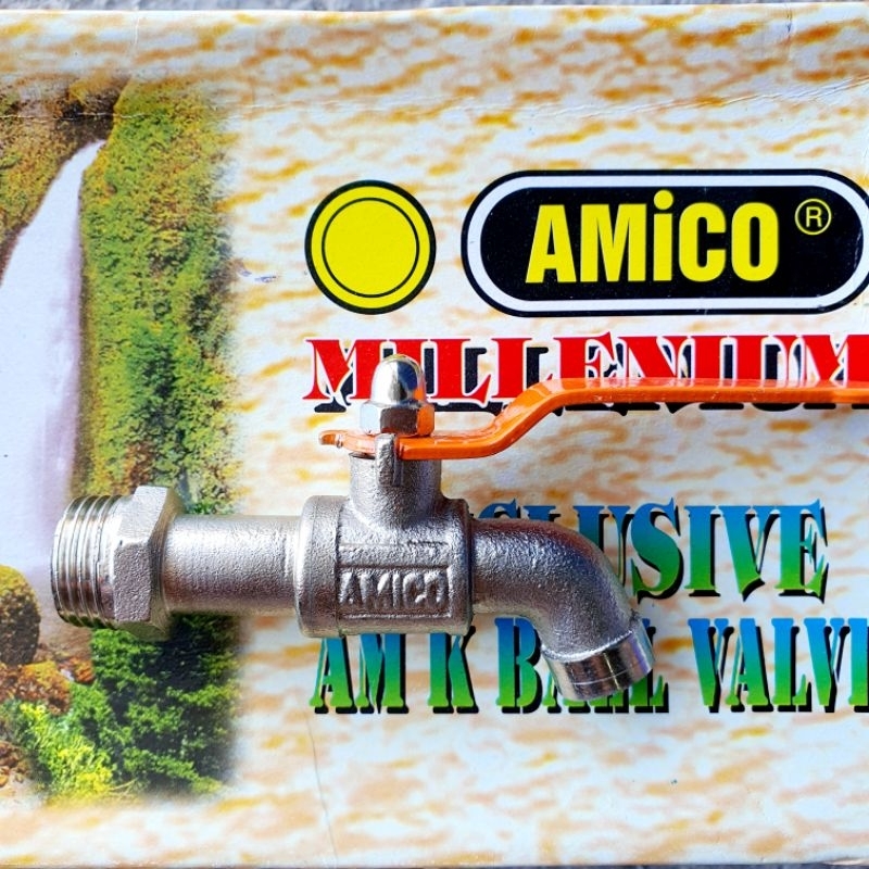 Jual Kran Keran Air Amico Besi BRASS Kuningan 1/2 Inch & 3/4 Inch 100% ...