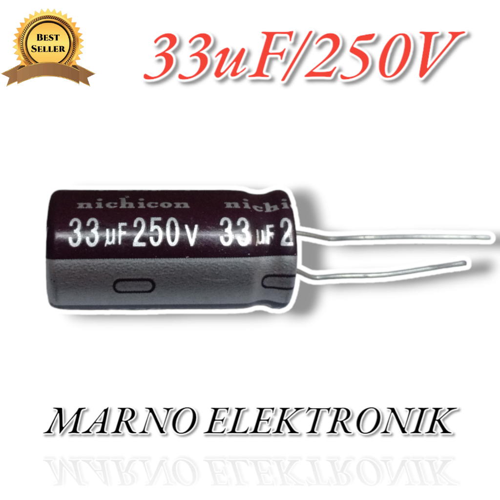 Jual ELCO CAPASITOR 33UF 250V 33 UF 250 V 33 MIKRO KAPASITOR VOLT | Shopee Indonesia