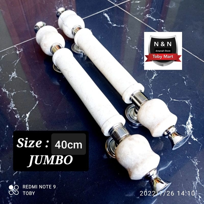 Jual Handle Pintu Marmer 40cm JUMBO - Gagang pintu rumah marmer Lonceng ...