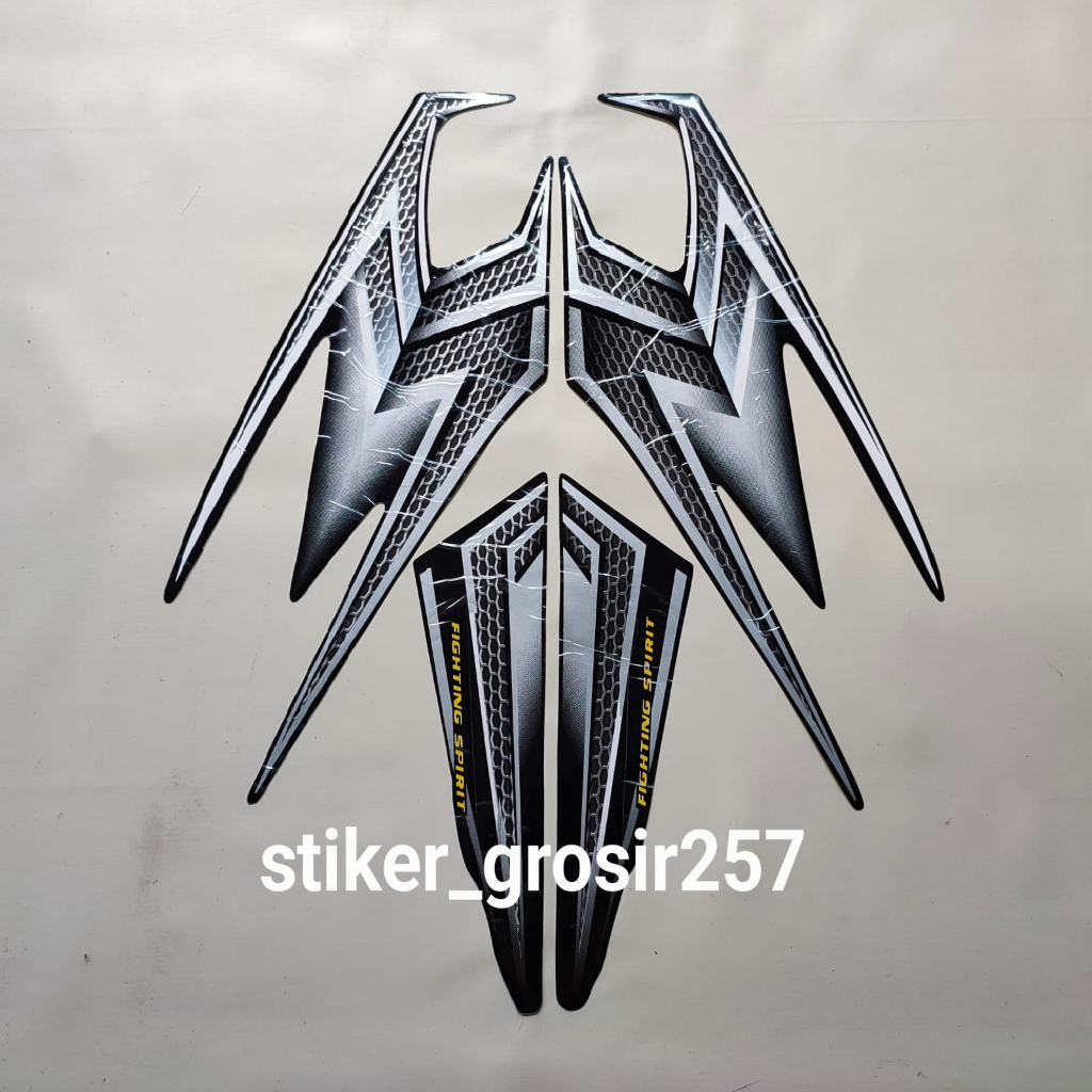 Jual STIKER STRIPING LIS LES BODY YAMAHA RX KING 2004 HITAM SILVER STANDAR | Shopee Indonesia