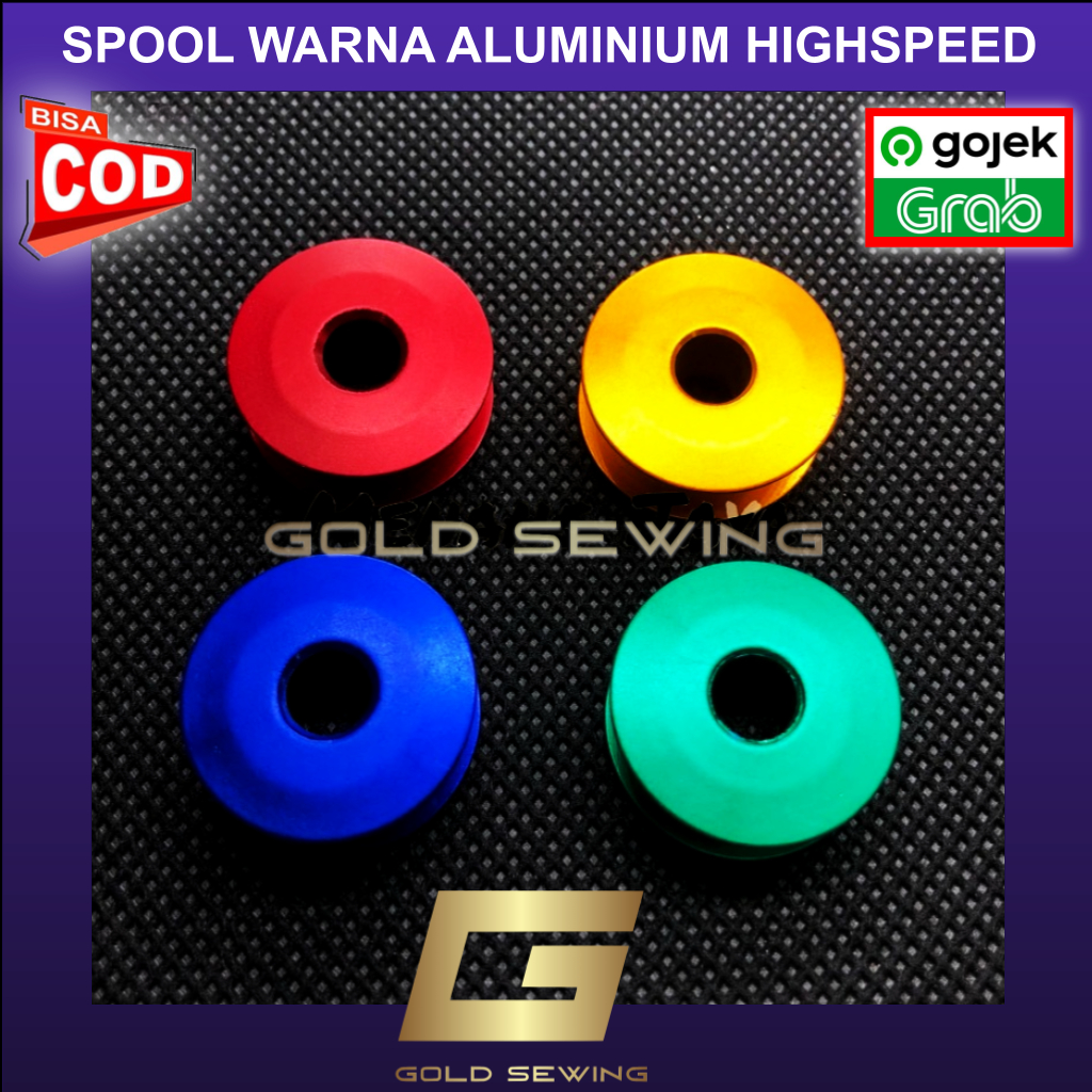 Jual Spul Aluminium Bobbin Spool Warna Mesin Jahit Industri Highspeed ...