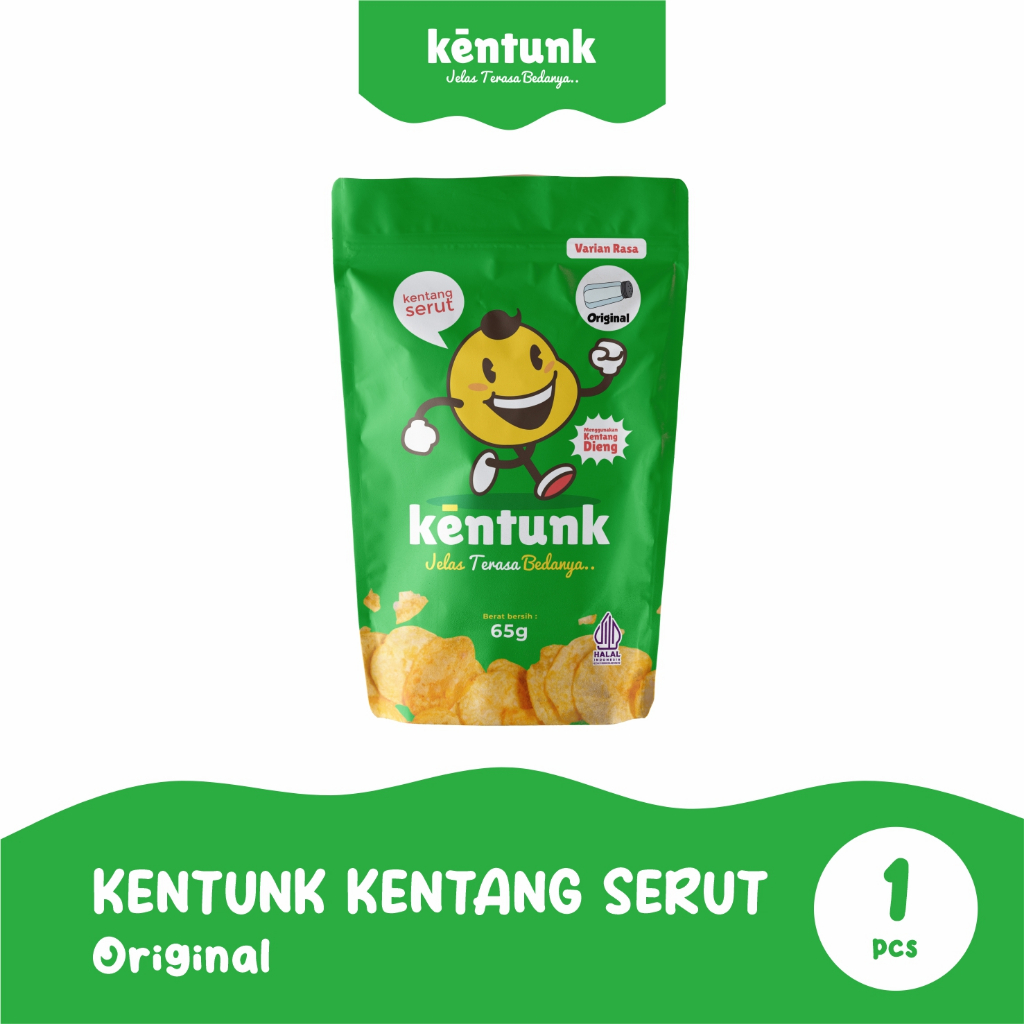 Jual KENTUNK Original 65g Cemilan Snack Keripik Kentang Serut Potato ...