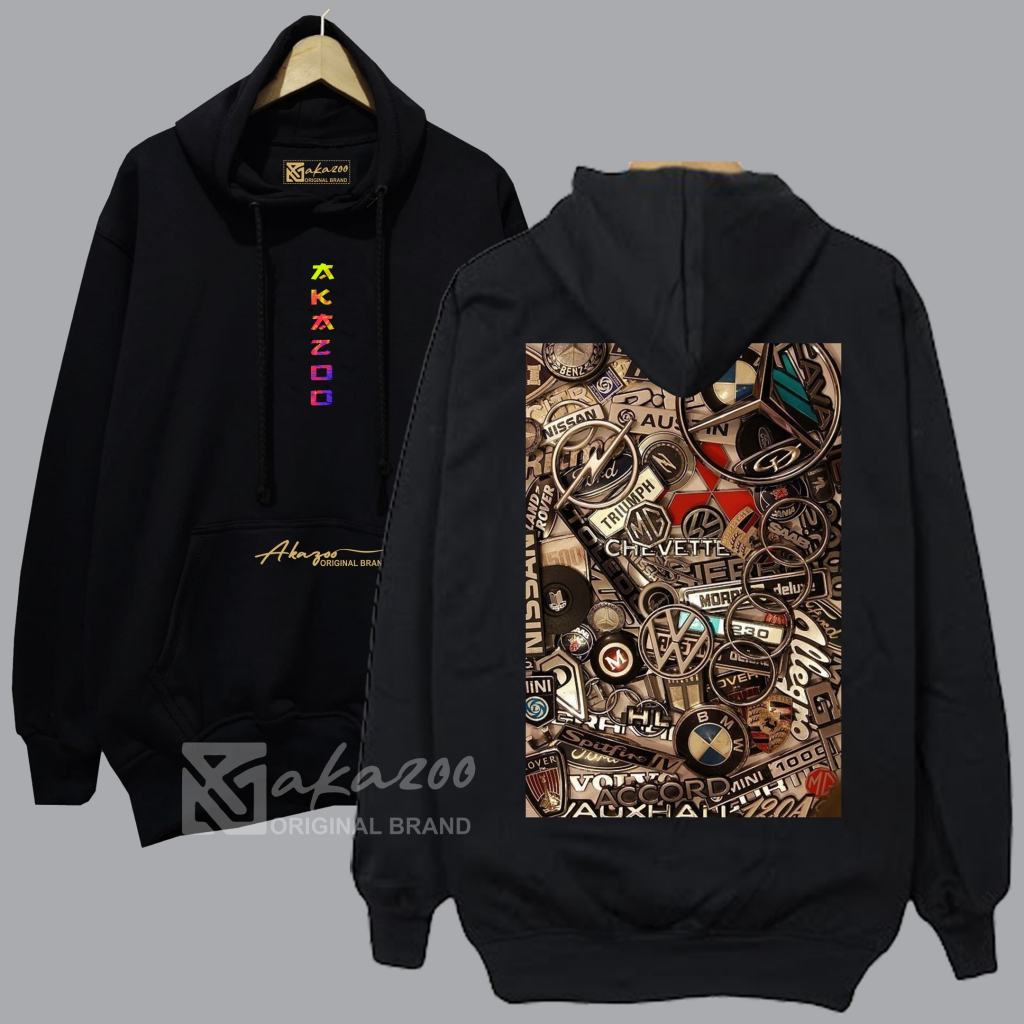 Jual akazoo switer cowok trend 2023 distro sablon depan blakang warna ...