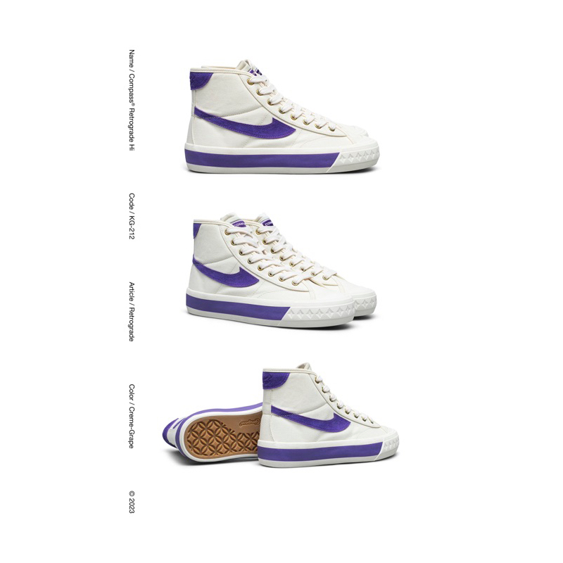 Jual [ORIGINAL] SEPATU COMPASS CREME GRAPE (LOW/HIGH/VELOCITY) | Shopee ...