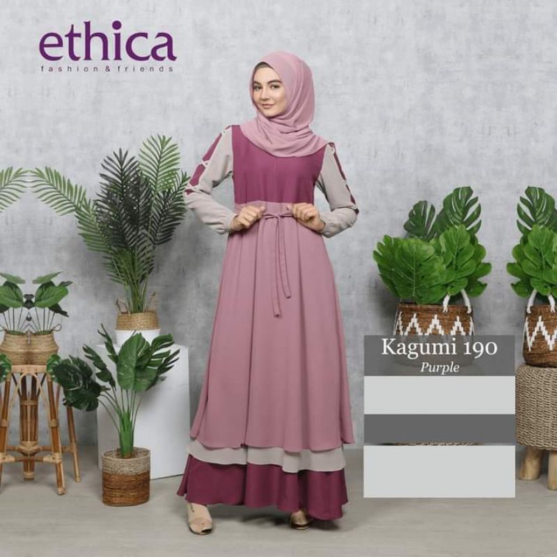 Jual kagumi 190 purple/gamis kagumi/gamis purple/gamis kekinian ...
