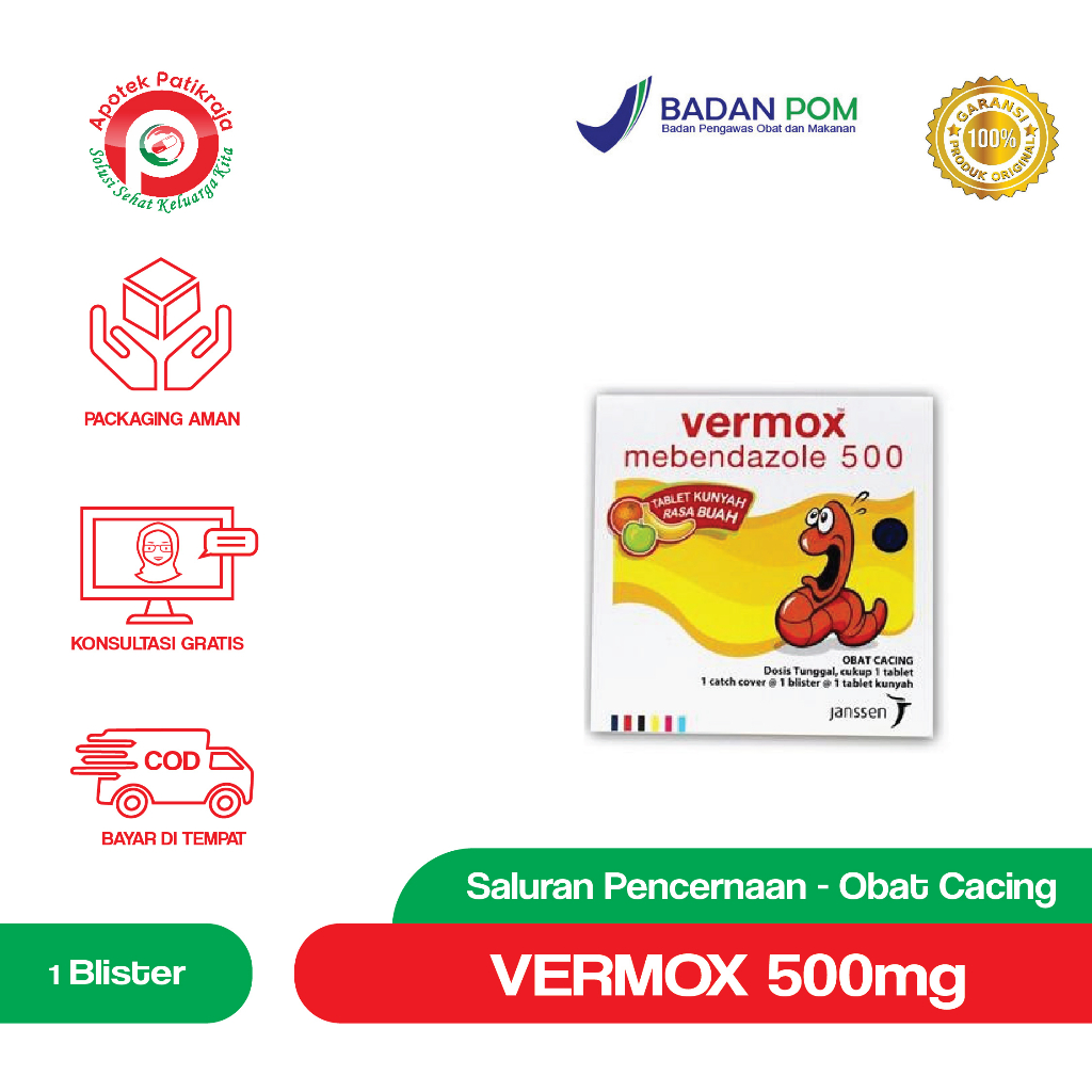 Jual VERMOX TABLET 500MG | Shopee Indonesia