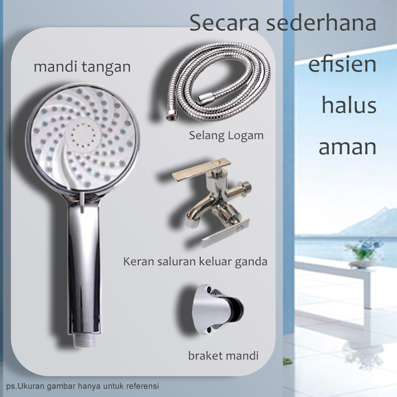 Jual Shower Kamar Mandi Paket Hand Shower Kepala Shower 1/2 Inch ...