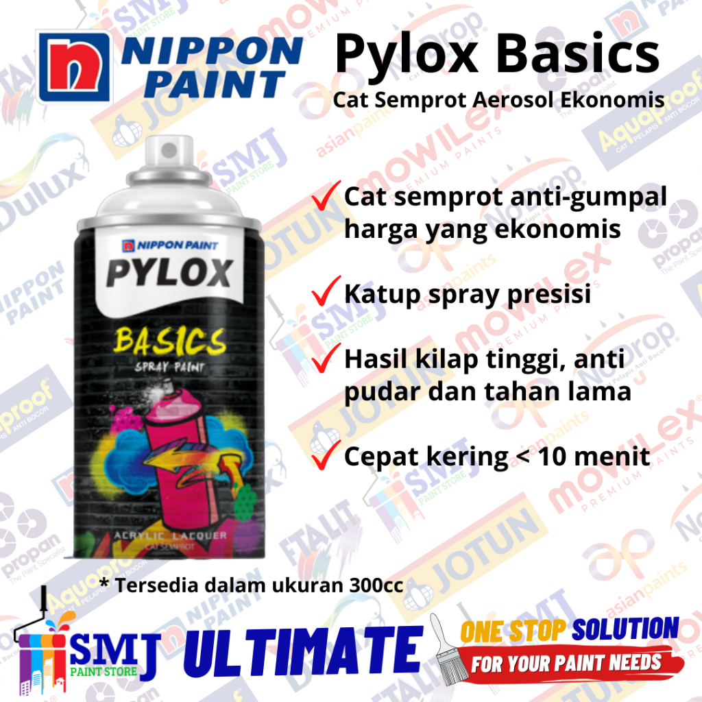 Jual Cat Semprot NIPPON PAINT PYLOX BASICS Kemasan 300cc | Shopee Indonesia
