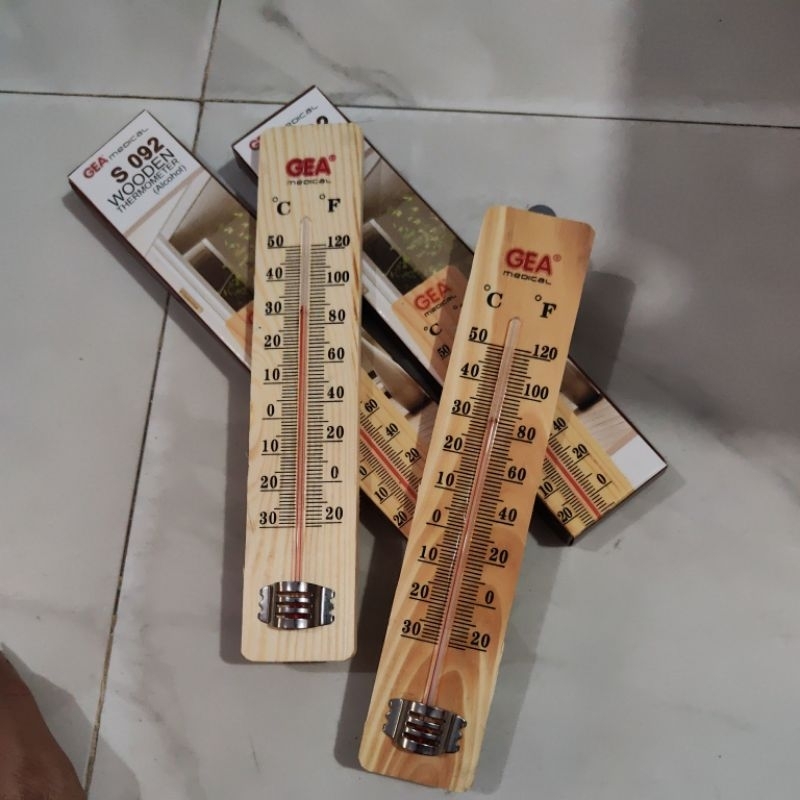 Jual pengukur suhu kayu wooden termometer gea | Shopee Indonesia