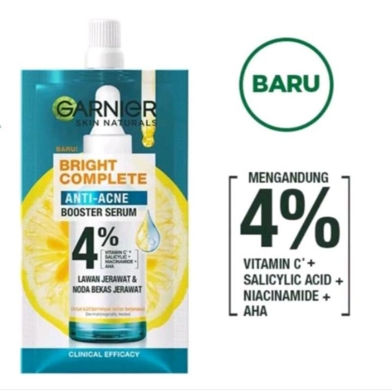 Jual Garnier Bright Complete Anti Acne Booster serum 5.5ml/serum ...