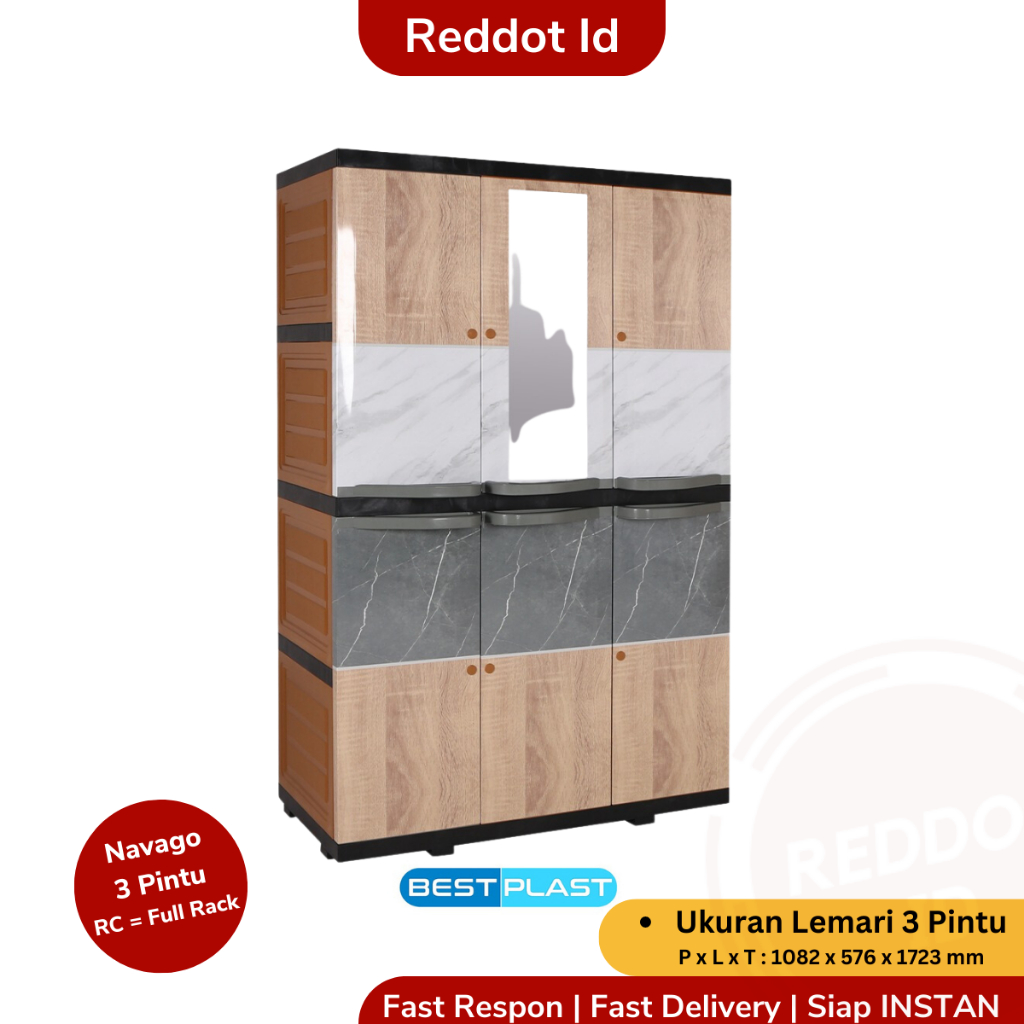 Jual Lemari Plastik Bestplast 3 Pintu Modern Lemari Pakaian Plastik ...