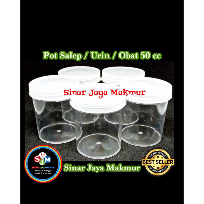 Jual Pot Salep 50 cc / Pot Obat 50 cc / Pot Urin 50 cc / Pot Slime 200 ...