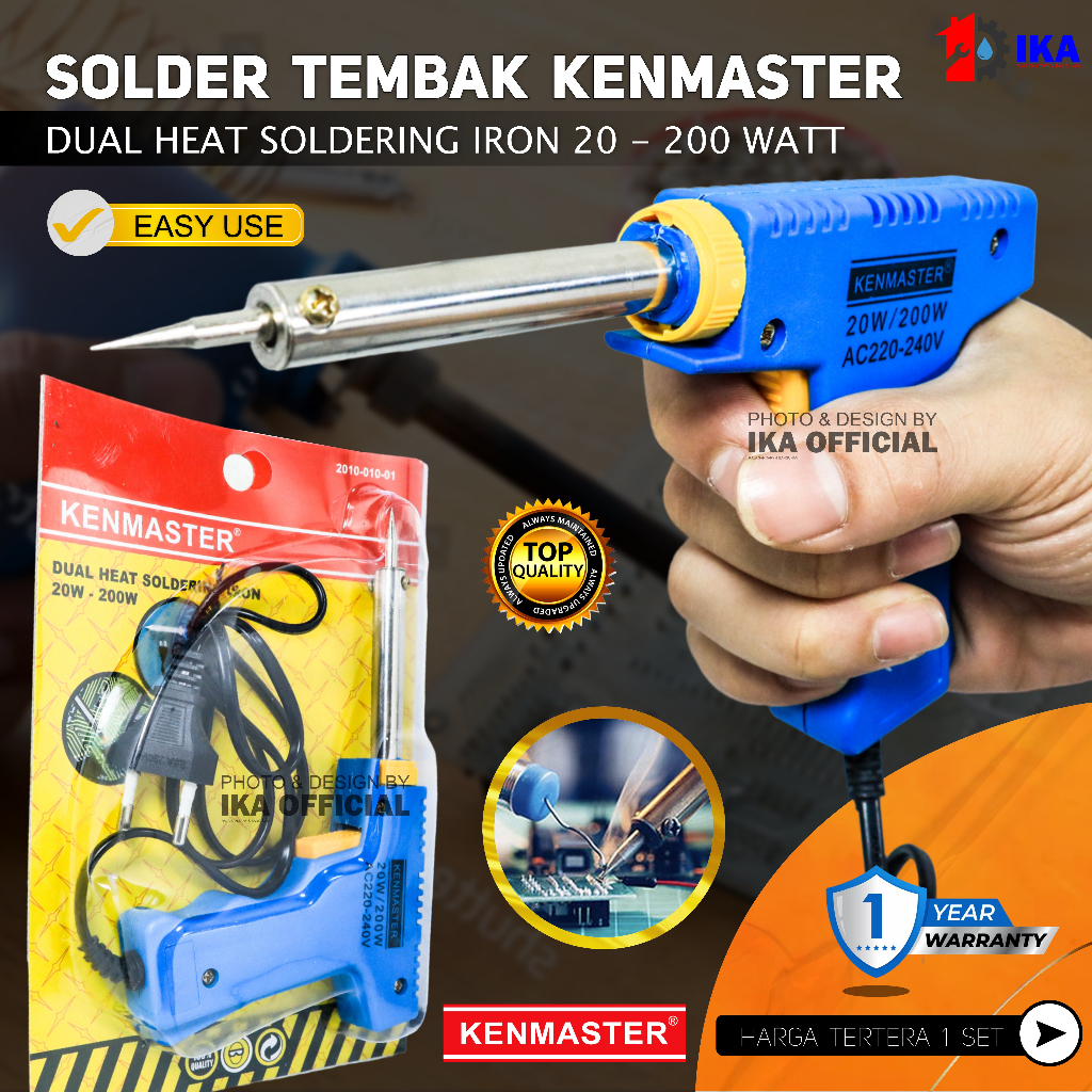 Jual Kenmaster Dual Heat Soldering Iron - Alat Solder Pistol Tembak 20V ...