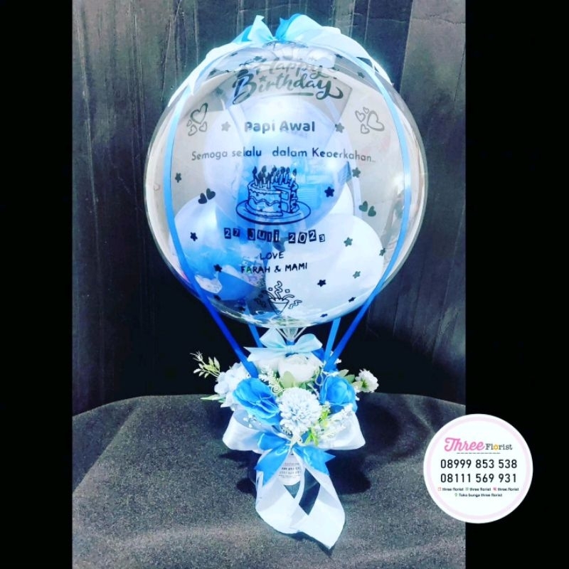 Jual box bunga balon / hadiah ucapan grandopening / box bunga balon ...
