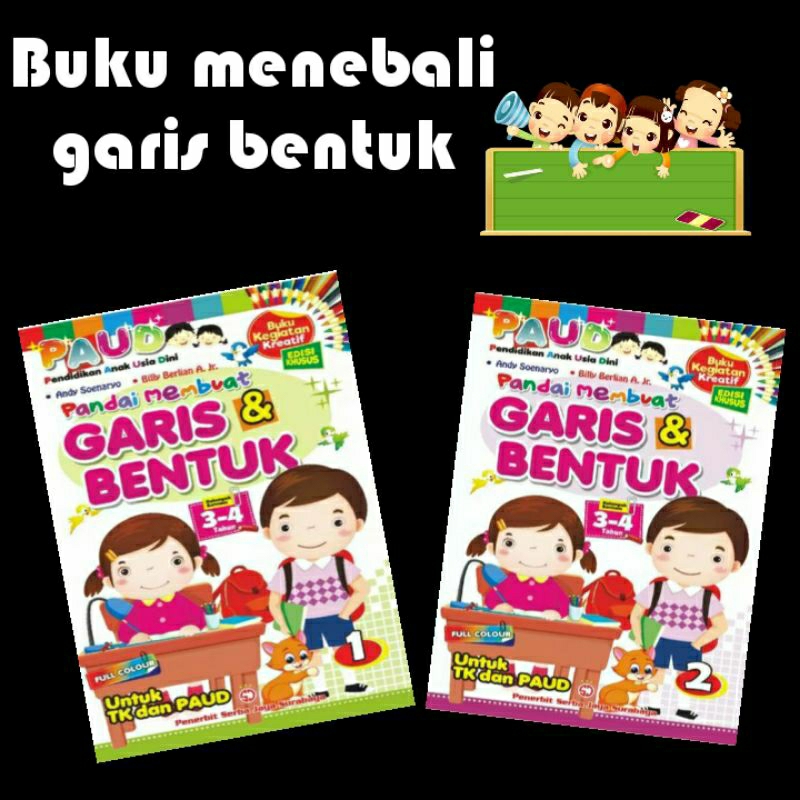Jual Buku anak paud kreatif pandai membuat garis & Bentuk Pra menulis ...