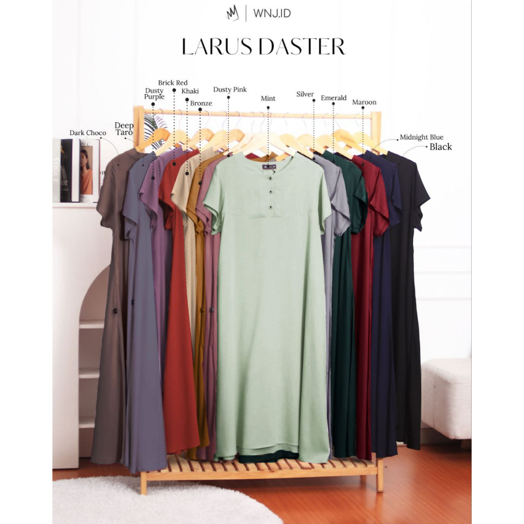 Jual DASTER LARUS BY WNJ Homedress Kekinian Premium Busui Rayon Twill ...