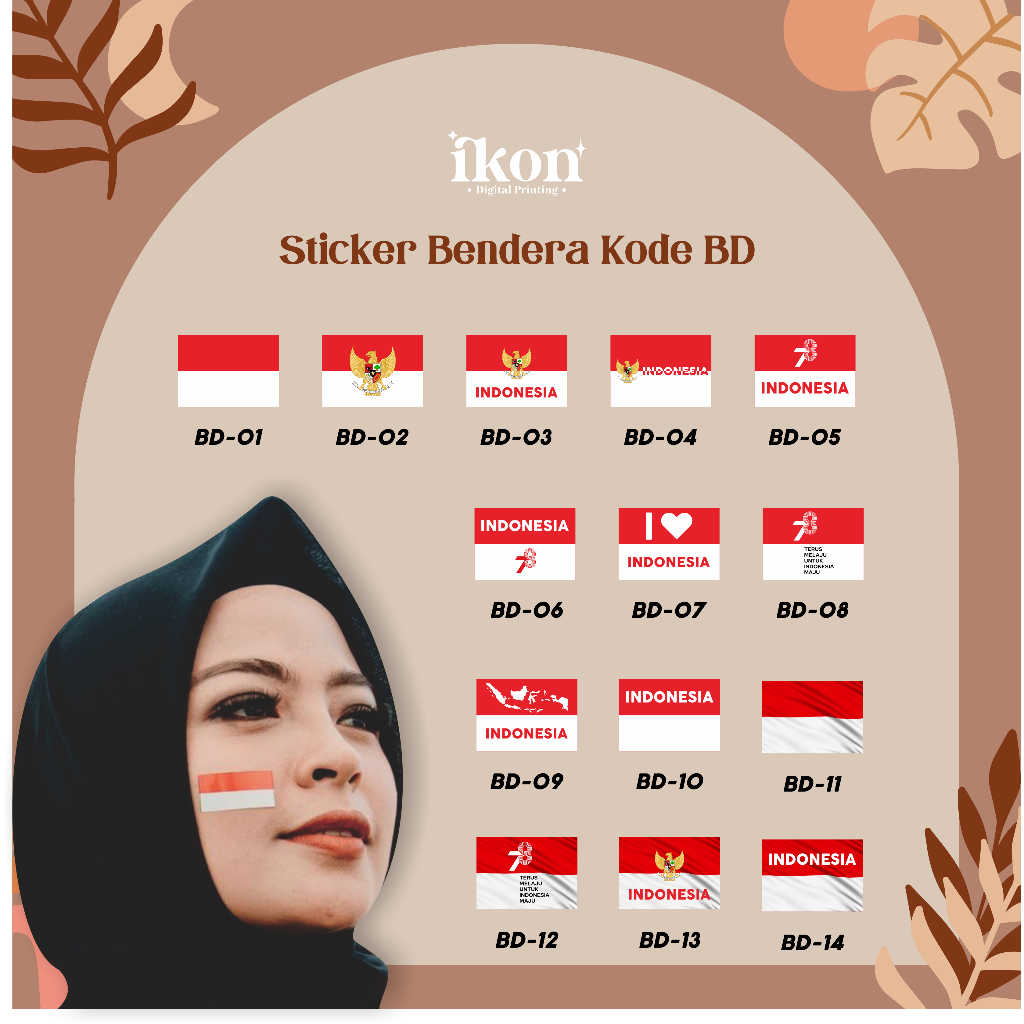 Jual [100PCS] STIKER BENDERA / STICKER KEMERDEKAAN / STIKER INDONESIA ...