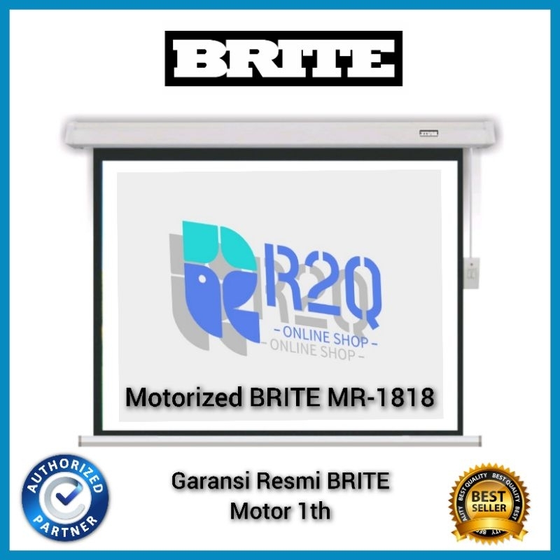 Jual Layar Proyektor motor 70 Inch BRITE MR1818 / Screen projector ...