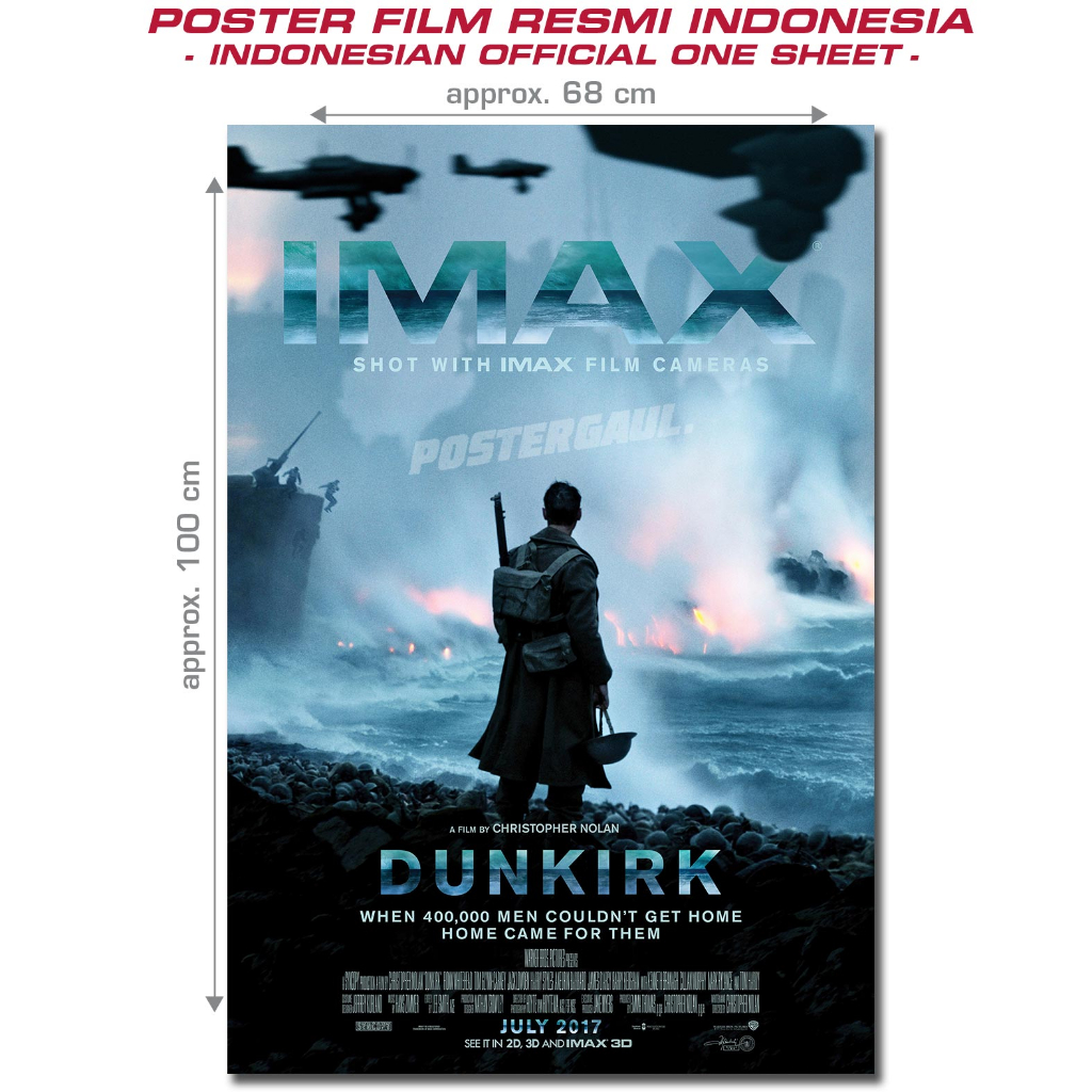 Jual Poster Film DUNKIRK - original Indonesian IMAX one sheet, ukuran ...