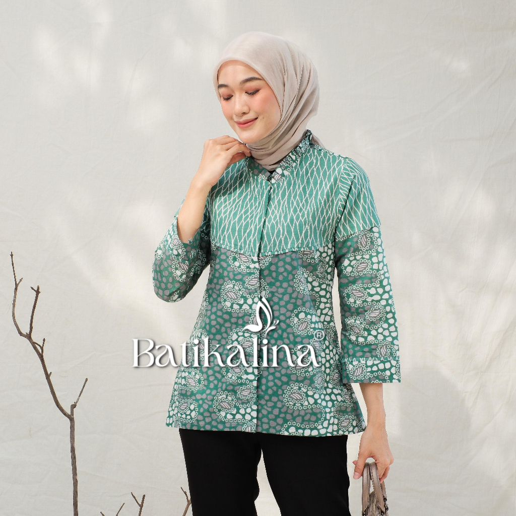 Jual Batik Alina Baju Batik Wanita Modern Atasan Blouse Batik Kerja ...