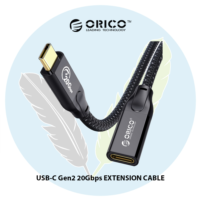 Jual Orico CY32 (USB-C Gen2 20Gbps Extension Cable - 1 Meter) | Shopee ...