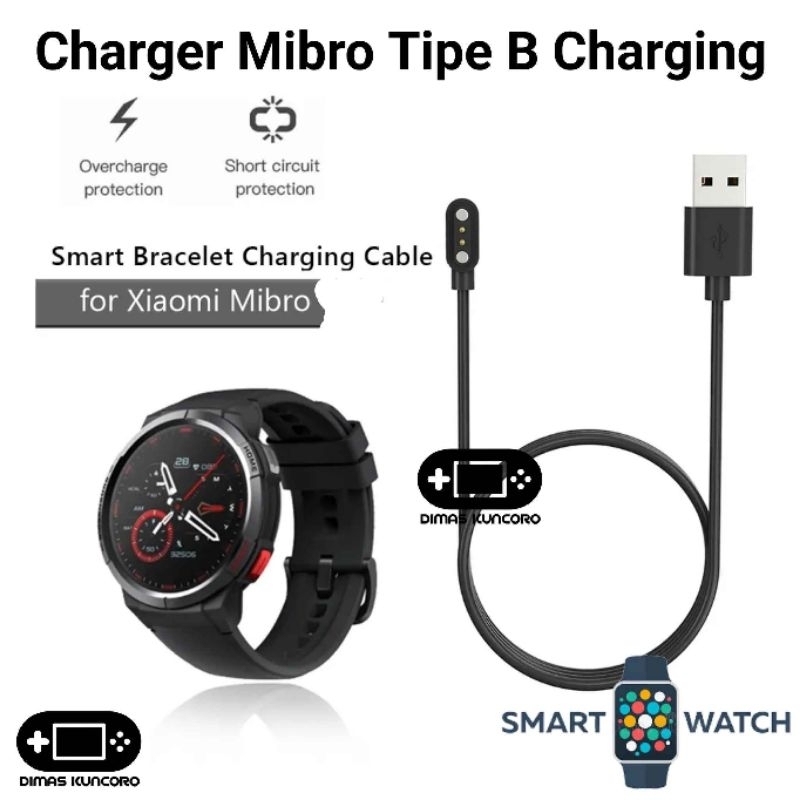 Jual Charger Mibro Tipe B Charging watch gs pro active a3 a2 t1 t2 ...