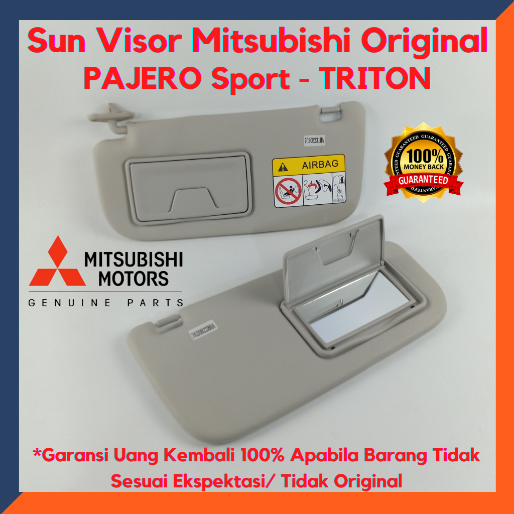 Jual SUN VISOR MITSUBISI PAJERO SPORT / SUNVISOR TRITON ORIGINAL PART MITSUBISHI | Shopee Indonesia