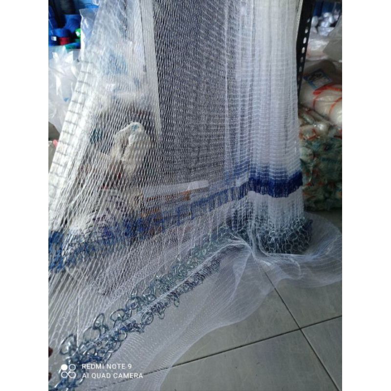 Jual jala ikan 12 fit 3/4 inchi 0.28 full mekar jala ikan kecil jala ...