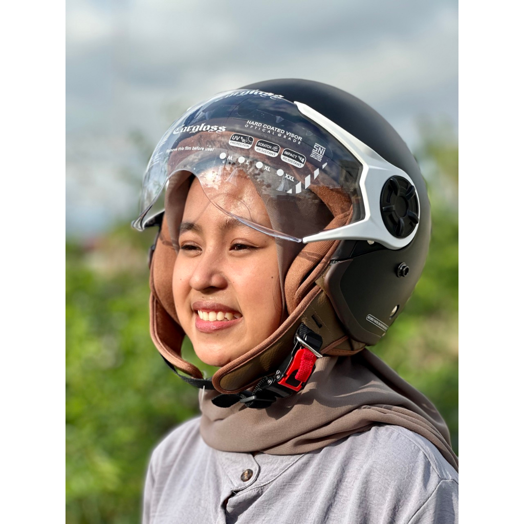 Jual Helm Cargloss Hijab Yrh Helmet Original Dewasa Sni | Shopee Indonesia