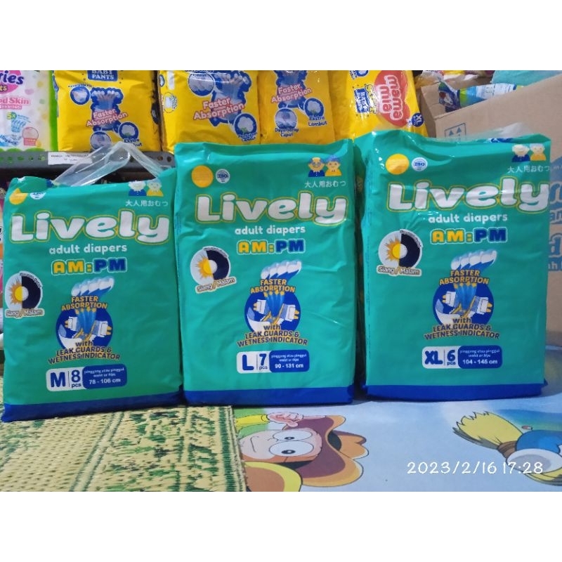 Jual LIVELY ADULT DIAPERS PEREKAT POPOK DEWASA | Shopee Indonesia