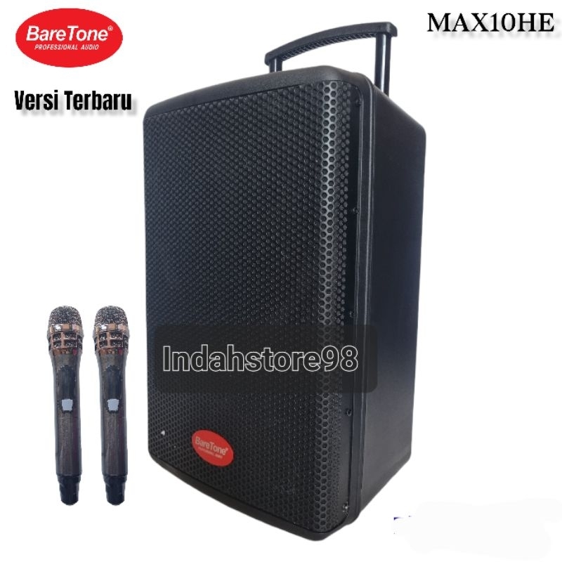 Jual Speaker Aktif Portable 10 Inch Baretone MAX10HE Bluetooth Karaoke ...