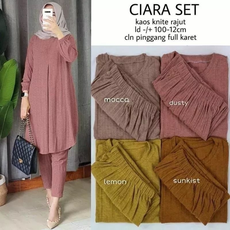 Jual SET LONG CIARA/SET KNIT CIARA JUMBO | Shopee Indonesia