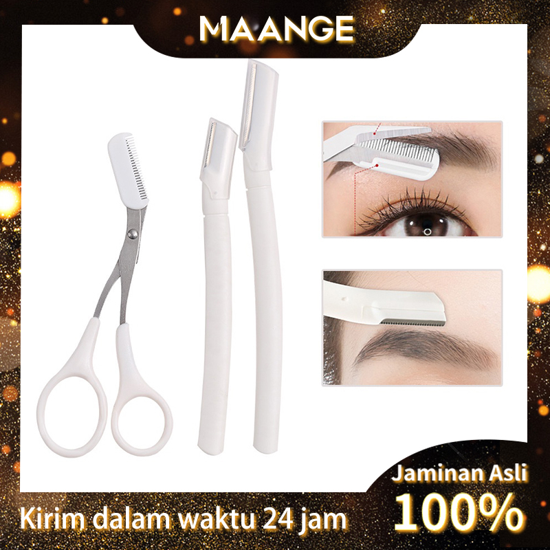 Jual MAANGE 3 In 1 Eyebrow Trimmer Gunting Alis Pemangkas Alis Pengikis ...