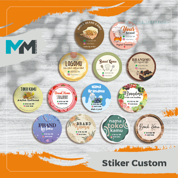 Jual Cetak stiker custom/Stiker Logo Olshop Custom/Stiker bulat/Stiker ...