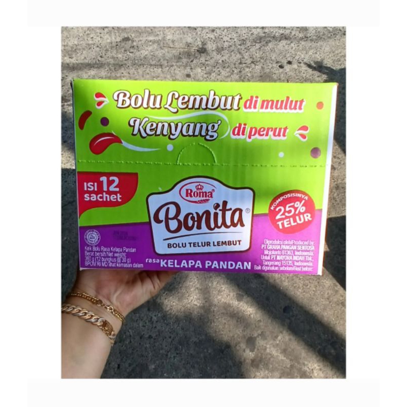 Jual ROMA BONITA BOLU KELAPA PANDAN 12 PCS | Shopee Indonesia