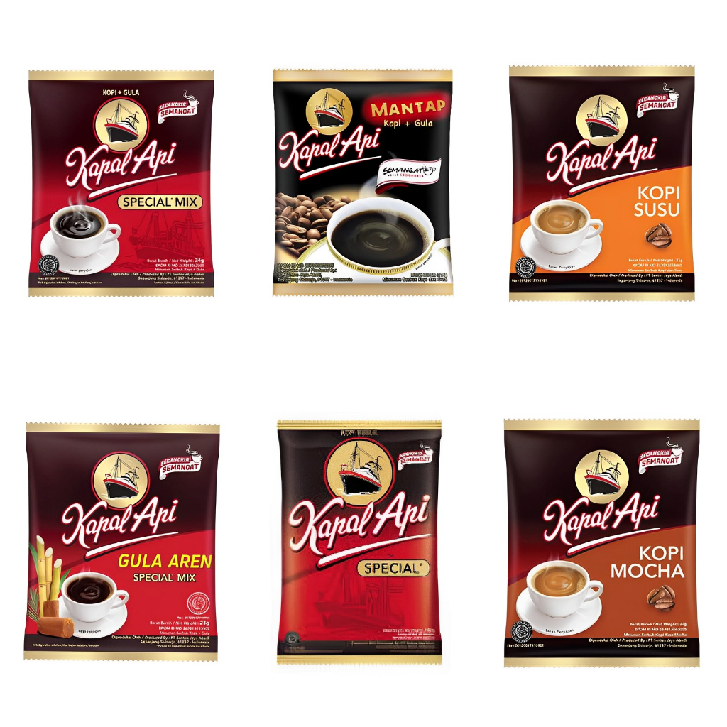Jual KOPI KAPAL API TANPA ATAU PLUS GULA AREN SUSU MOCKA 1 RENCENG (10 ...