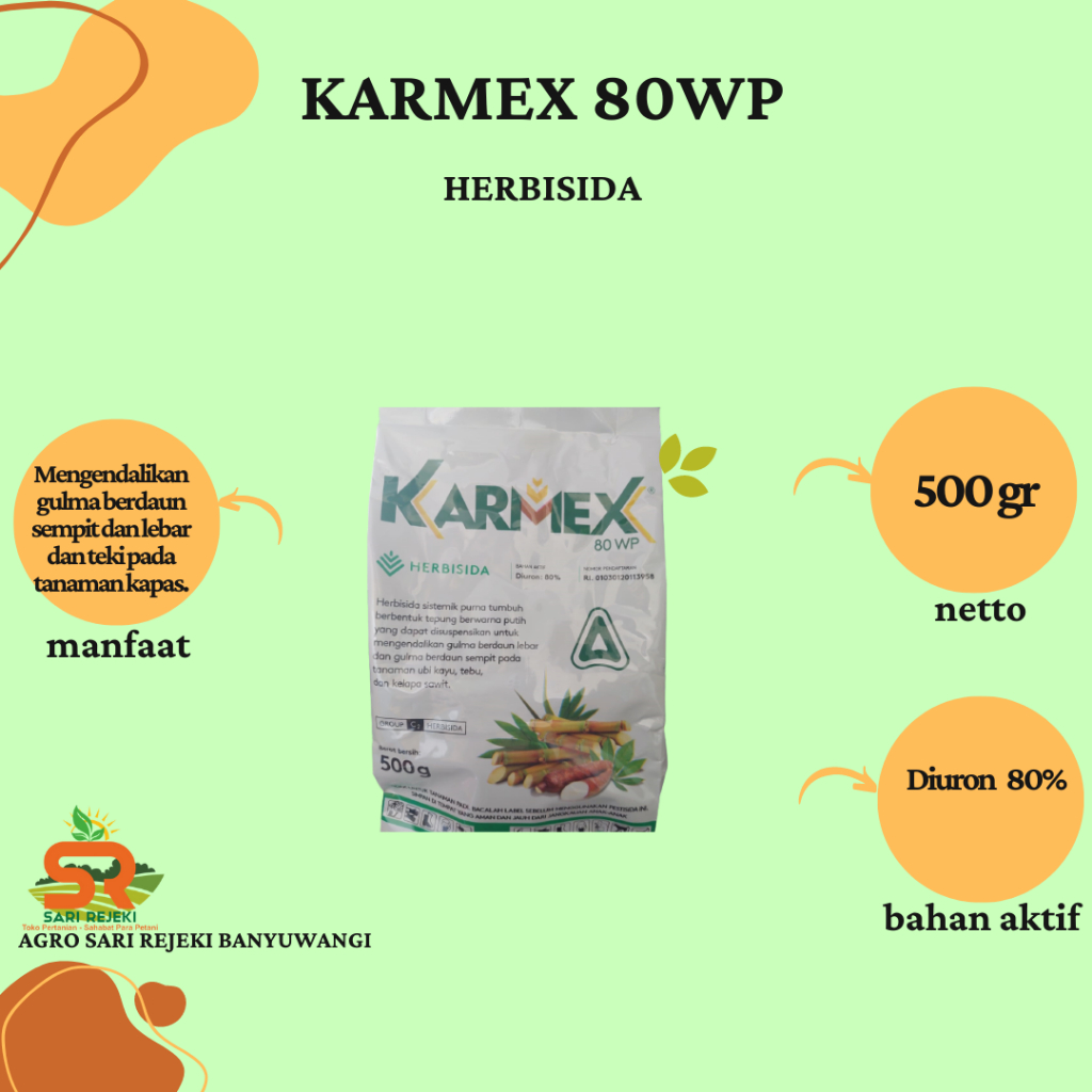 Jual KARMEX 80WP 500GR (BAHAN AKTIF DIURON 80%) PEMBASMI GULMA ...