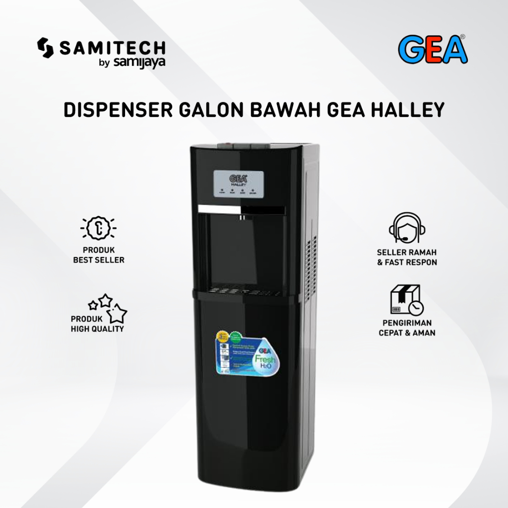 Jual DISPENSER GEA HALLEY GALON BAWAH LOW WATT PANAS NORMAL DINGIN NEW ...