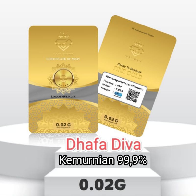 Jual Baby Gram Baby Gold 0.02 0,02 Gram Emas Mini Gold Logam Mulia 24 ...
