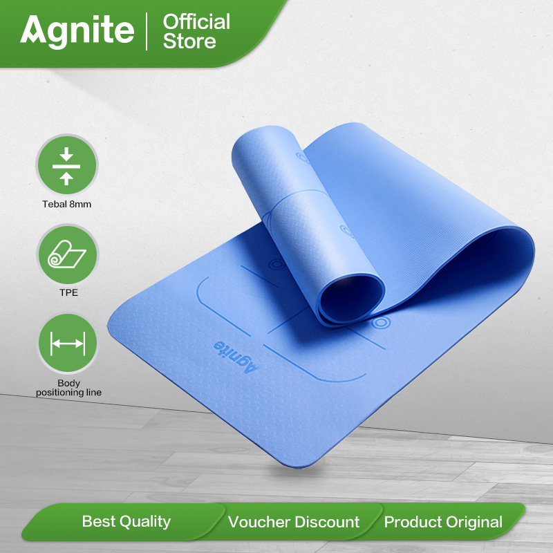 Jual Agnite Matras Yoga / Yoga Matt TPE Tebal 6 mm Body Positioning ...